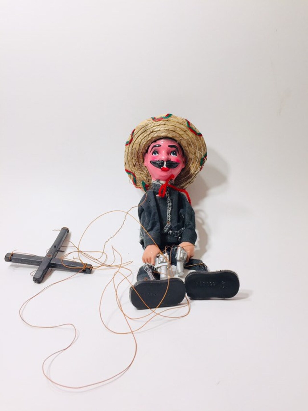 Mexican Marionette Gun Slinger Bandit Mexican Folk Art Mexican Decor ...