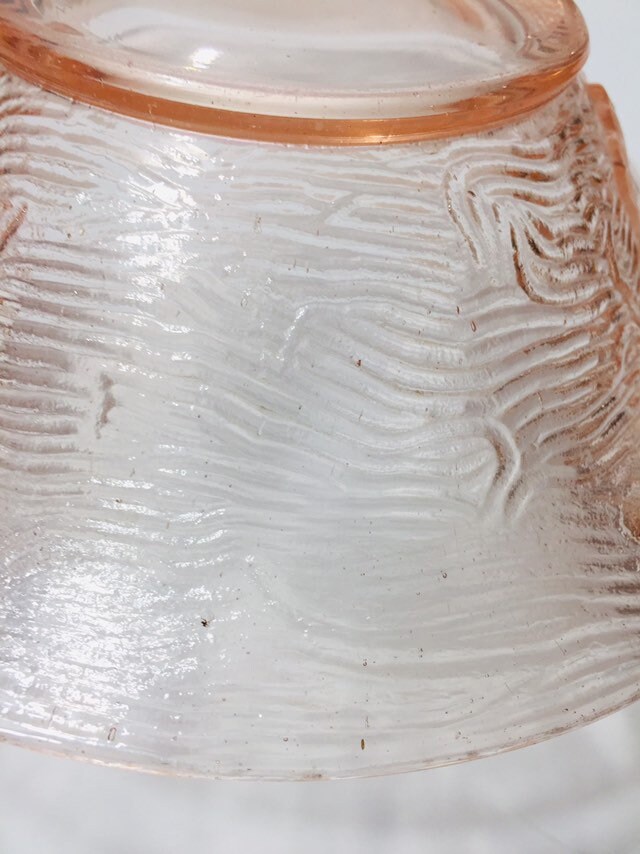 Pink Depression Candy Dish With Birds in Flight 8 - Etsy