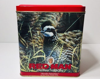 Red Man Tobacco Tin - Etsy