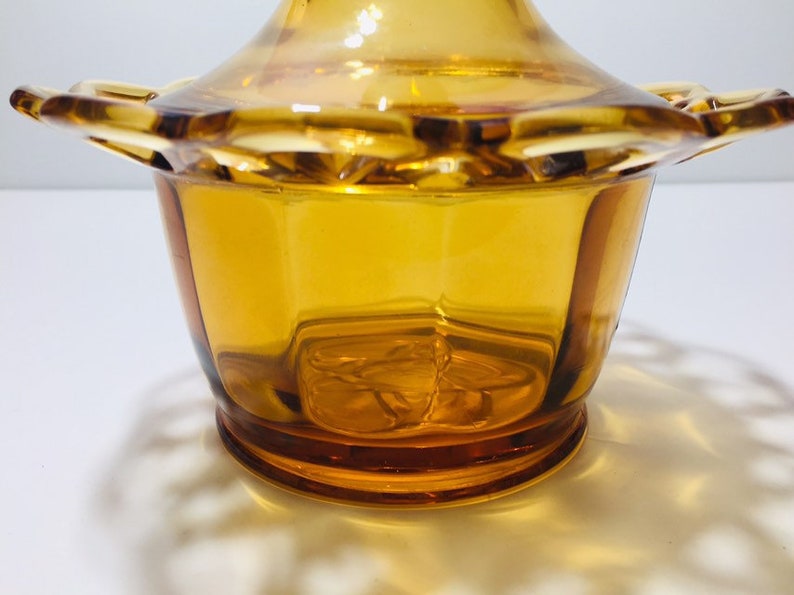 Vintage Imperial Glass Amber Candy Dish Compote With Lid and - Etsy