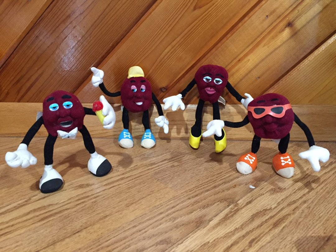 California Raisins 1988 by Applause/hardees Toys set of 4 Soft ...