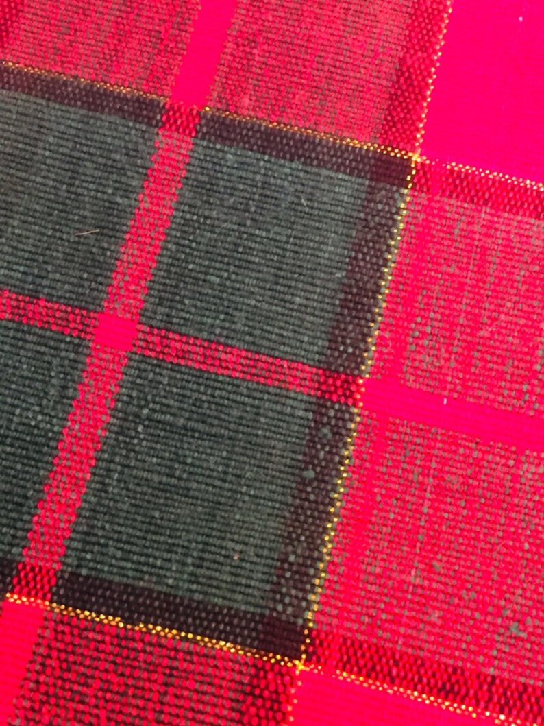 64x13 Plaid Red Green and Gold Table/ Mantle Runner - Etsy