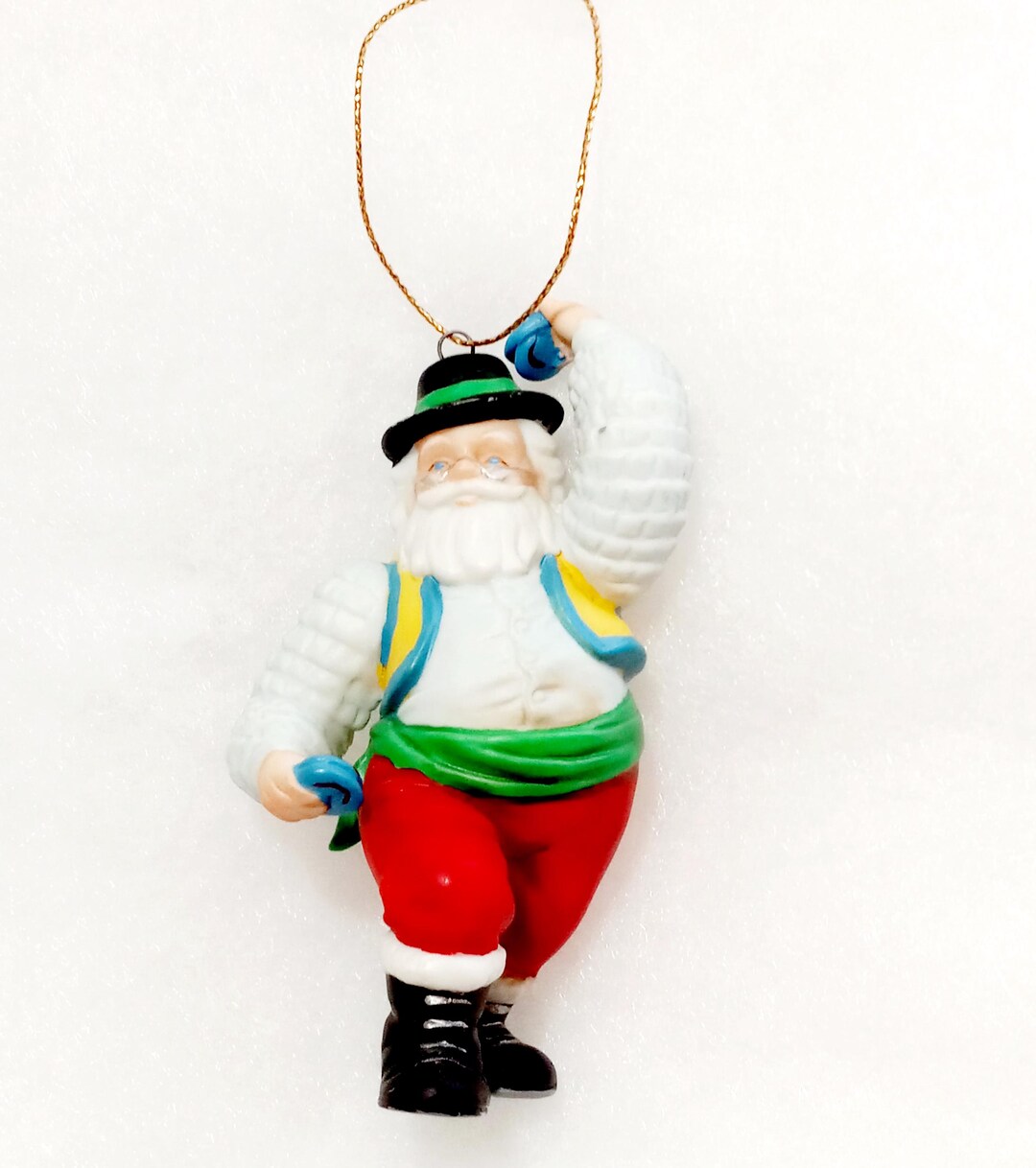 4" Santa in Spain Ceramic Ornament by Danbury Mint -bisque-spanish ...