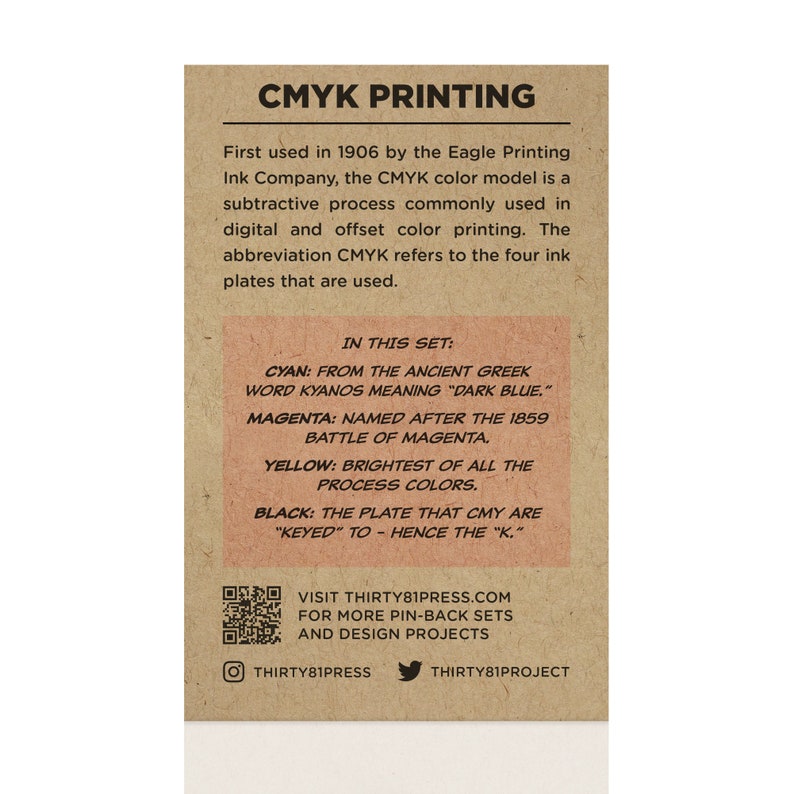 CMYK Printing Pin-back Button Set - Etsy