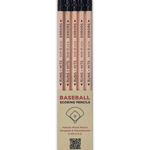 Baseball Scoring Pencils 5-pack - Etsy