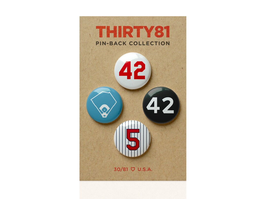 Jackie Robinson Pin-back Button Set - Etsy