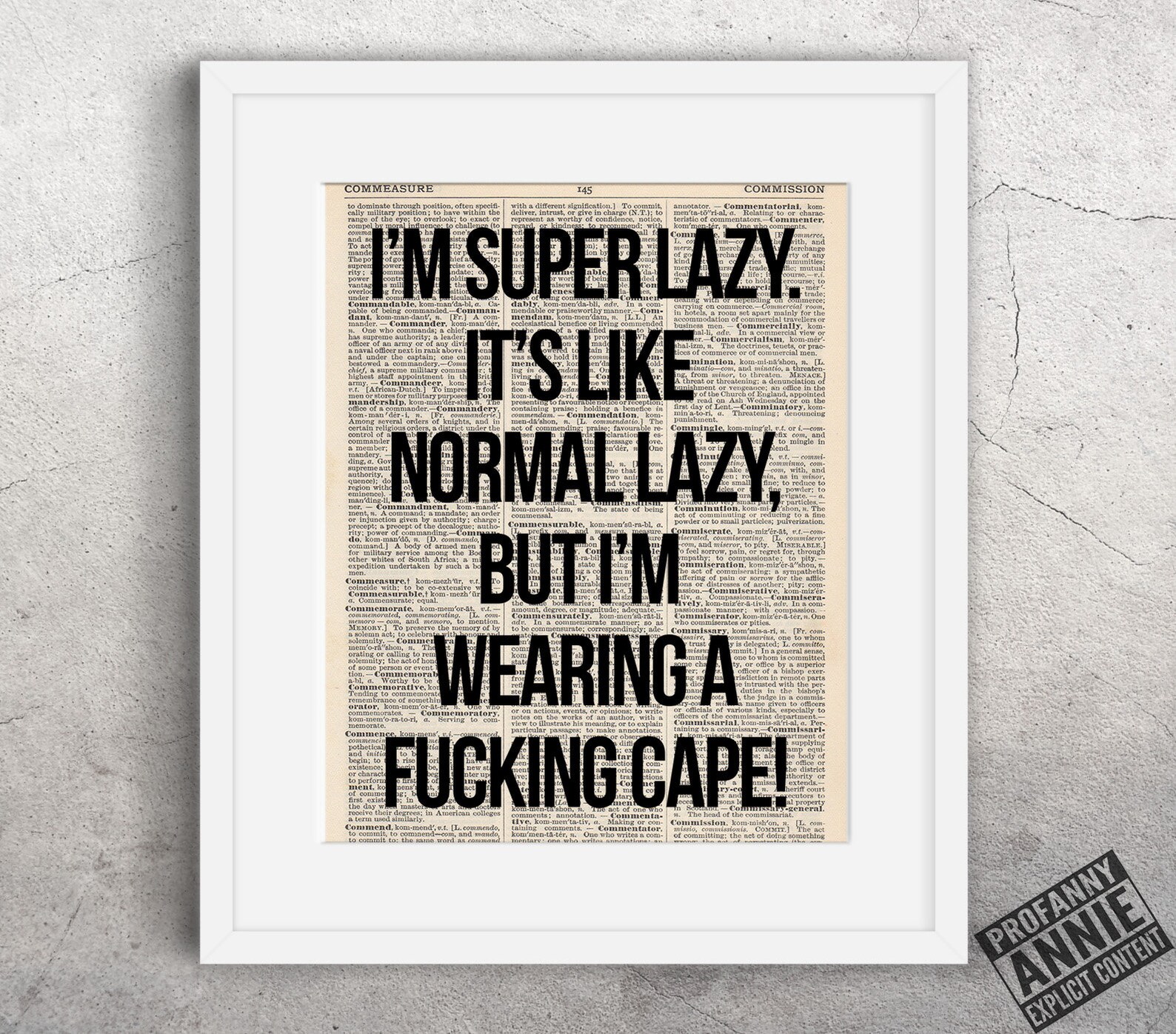 Im Super Lazy. Its Like Normal Lazy but Im Wearing a Fucking Cape ...