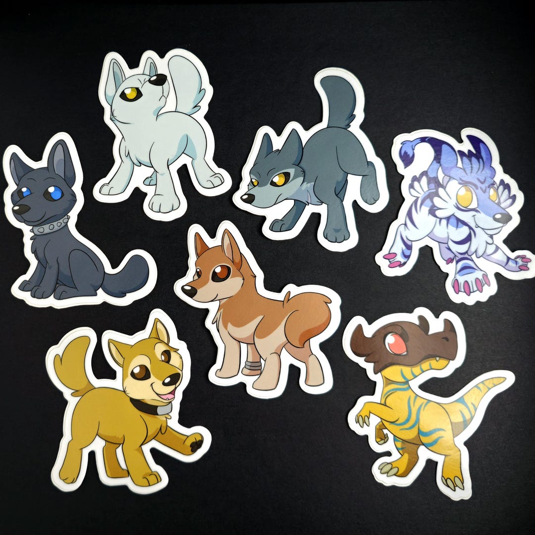 00s Anime Pals | Anime Vinyl Stickers - Etsy