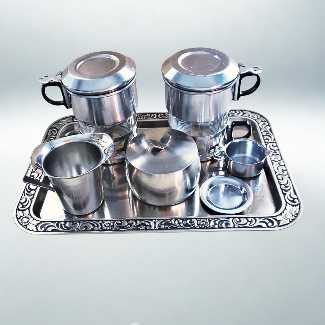 Art Nouveau French Coffee Set: Duralex Glass Dripper, 1950s Pour Over ...