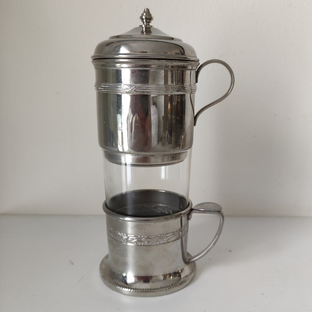 Vintage French Filter for Coffee or Tea, Silver Drip One Cup Coffee ...