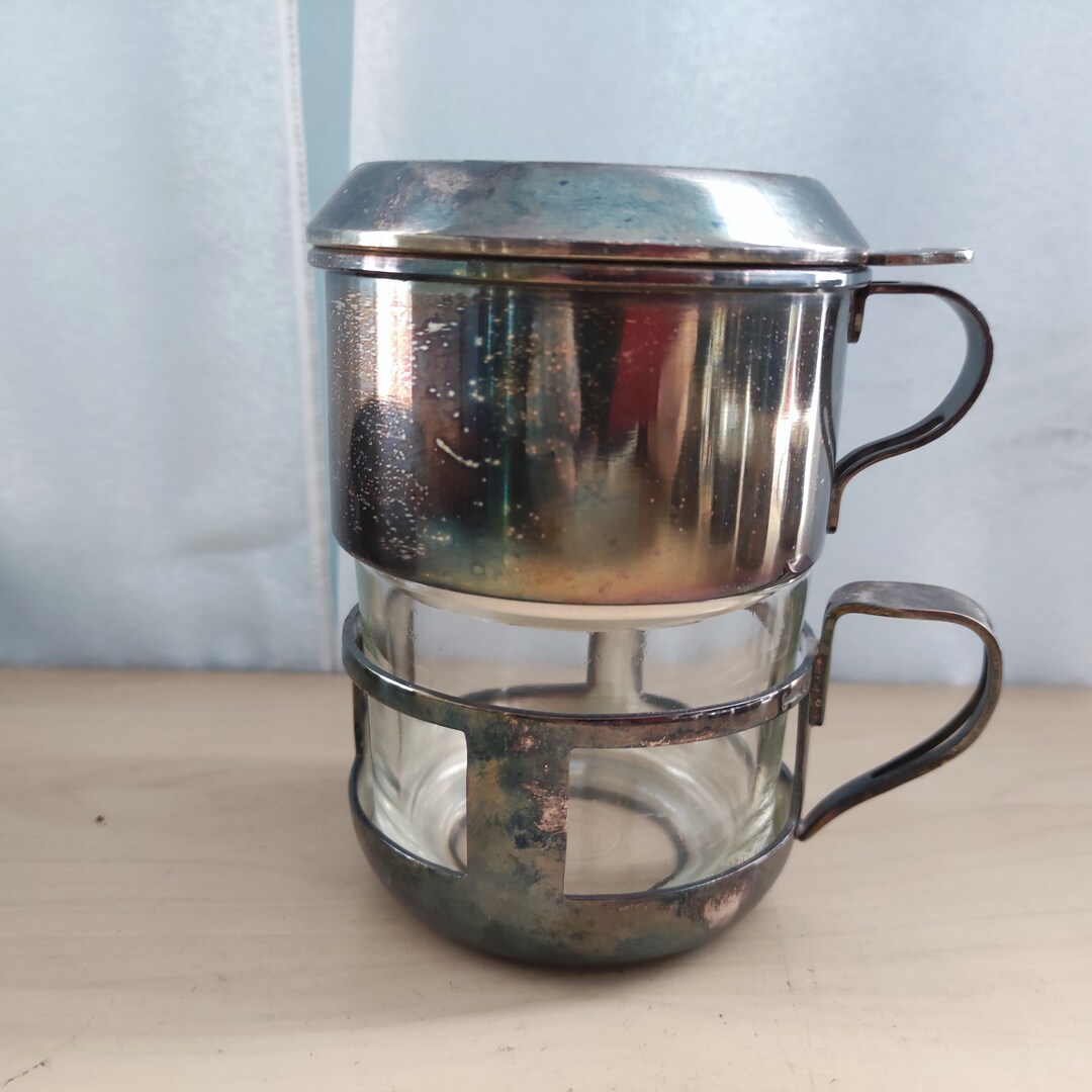 Vintage Drip O Lator Silver-plated Single Cup Drip Coffee Maker Belgian ...