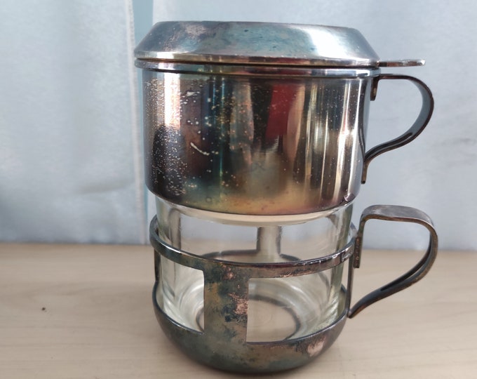Vintage Drip O Lator Silver-plated Single Cup Drip Coffee Maker Belgian ...