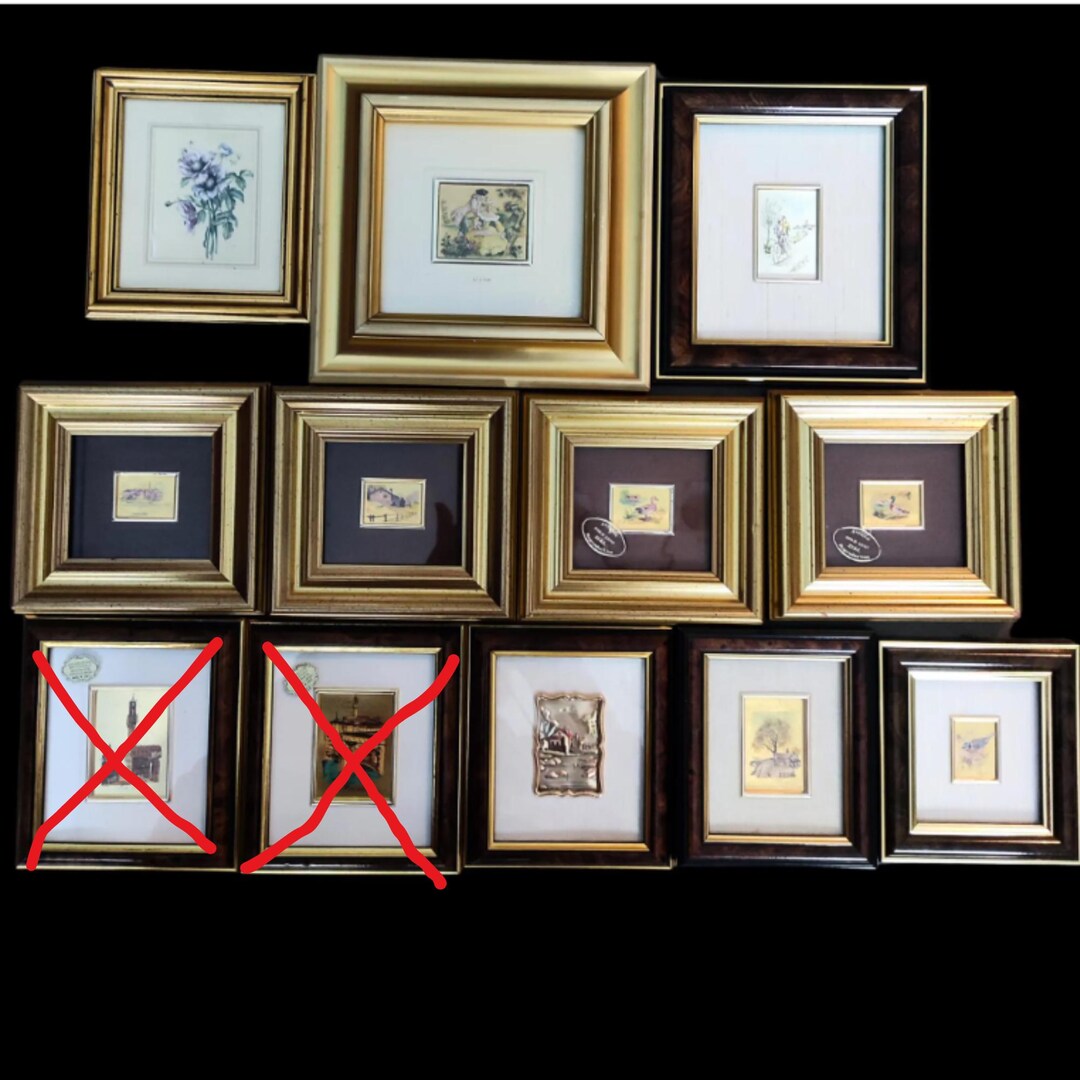 Set 10 Ps Italian Lithograph With Gold Framed Art Gold Leaf Art Texture ...
