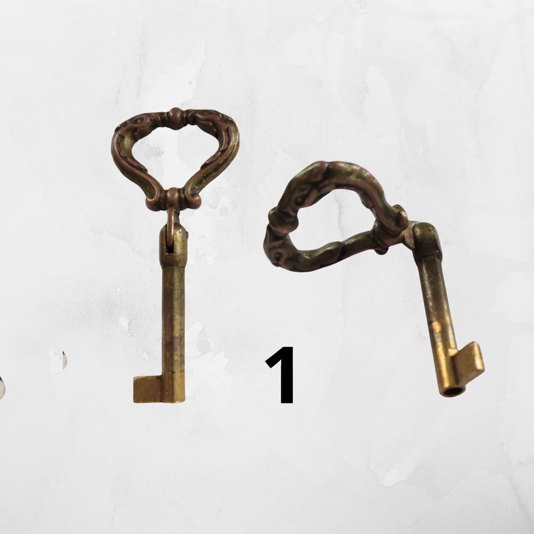 Antique French Brass Key Picks: Ornate Furniture Cabinet Charms - Etsy