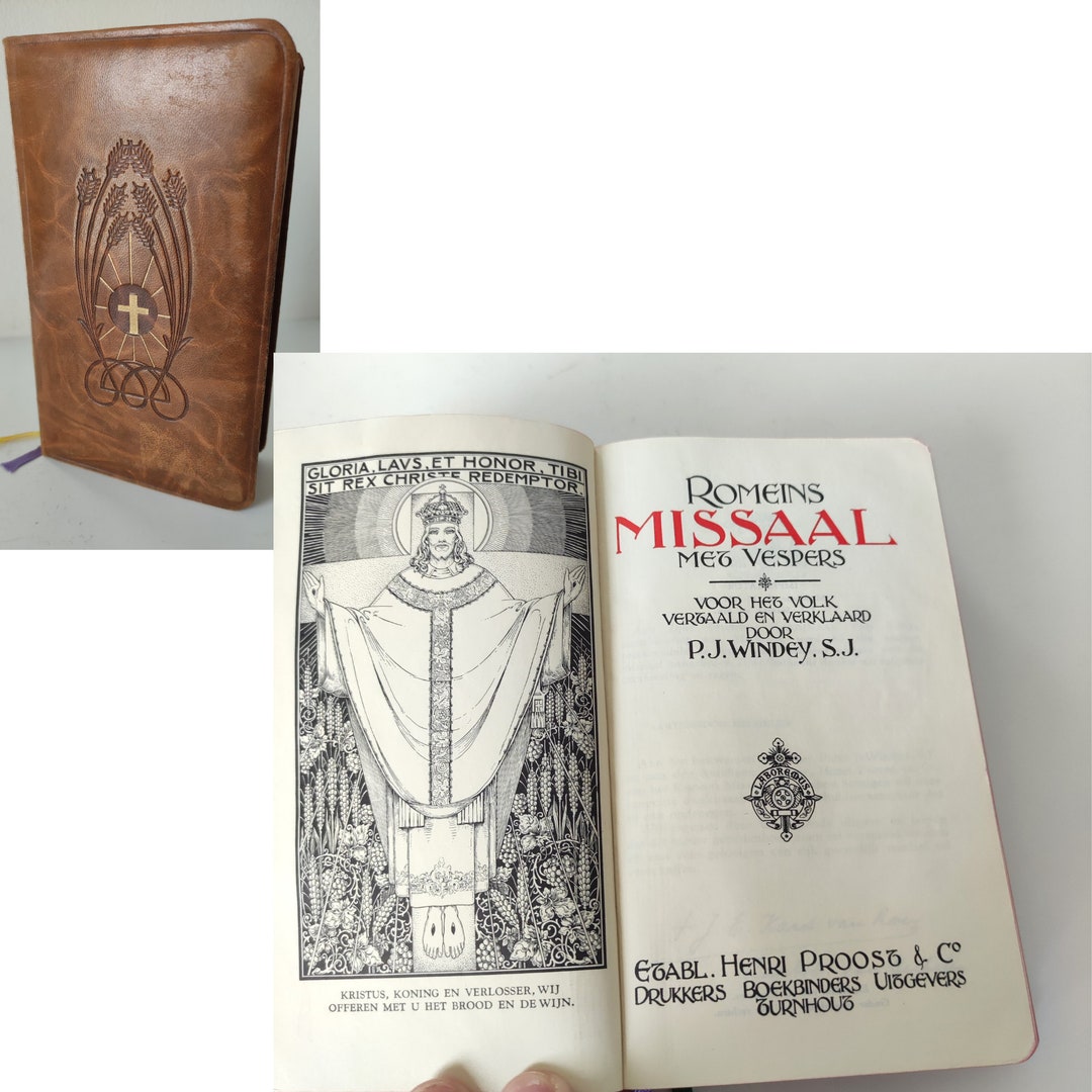 Roman Catholic Mass and Vespers 1956 Dutch Fine Print Antique Missal ...