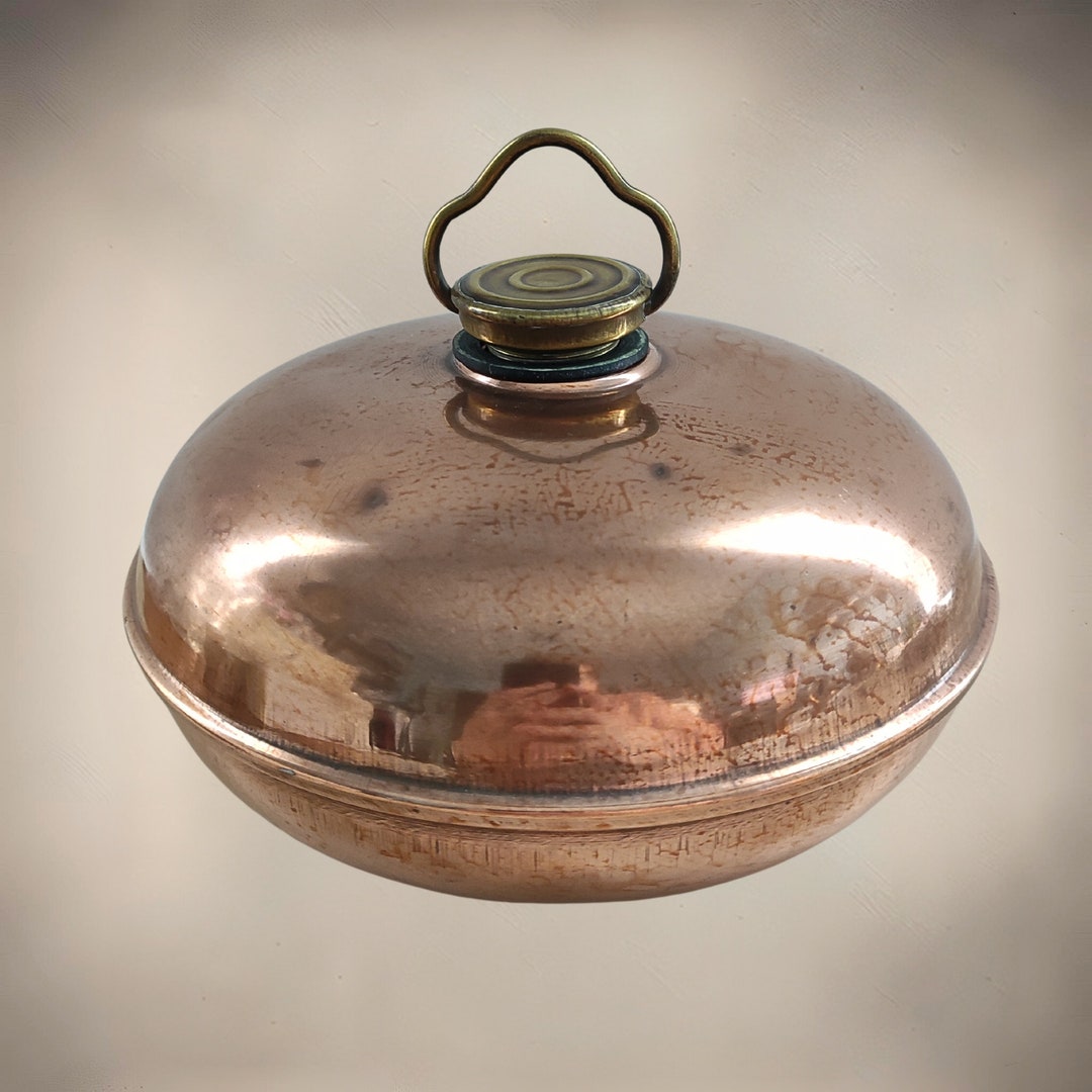 Copper Warmer Antique French Solid Copper Bed Warmer Winter and Holiday ...