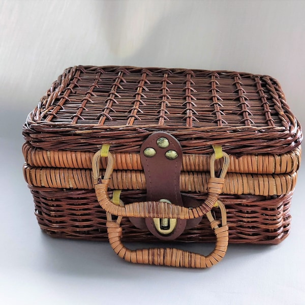 Rattan Suitcase - Etsy