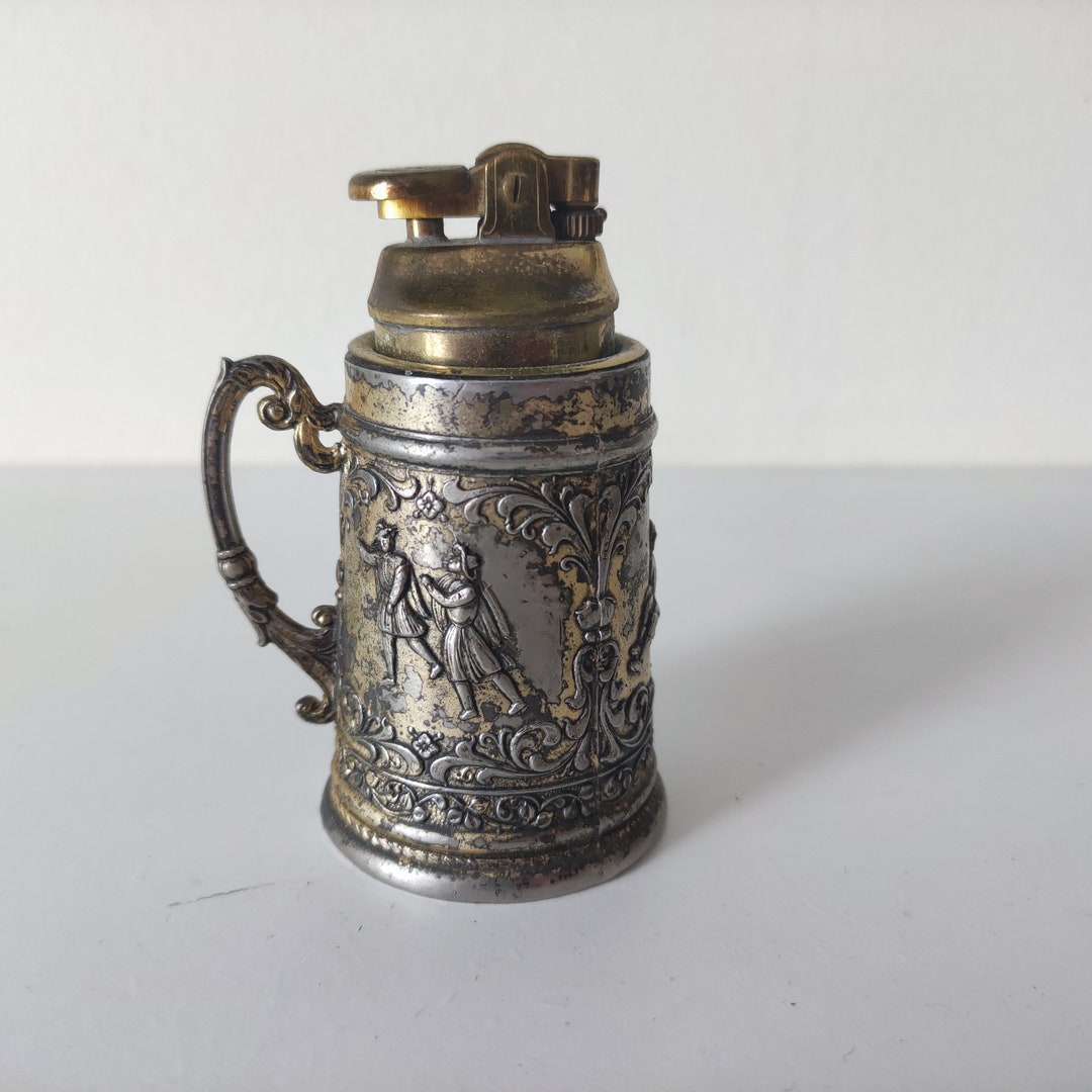 Table Lighter Medieval Style Vintage Pitcher Shaped Brass Lighter ...