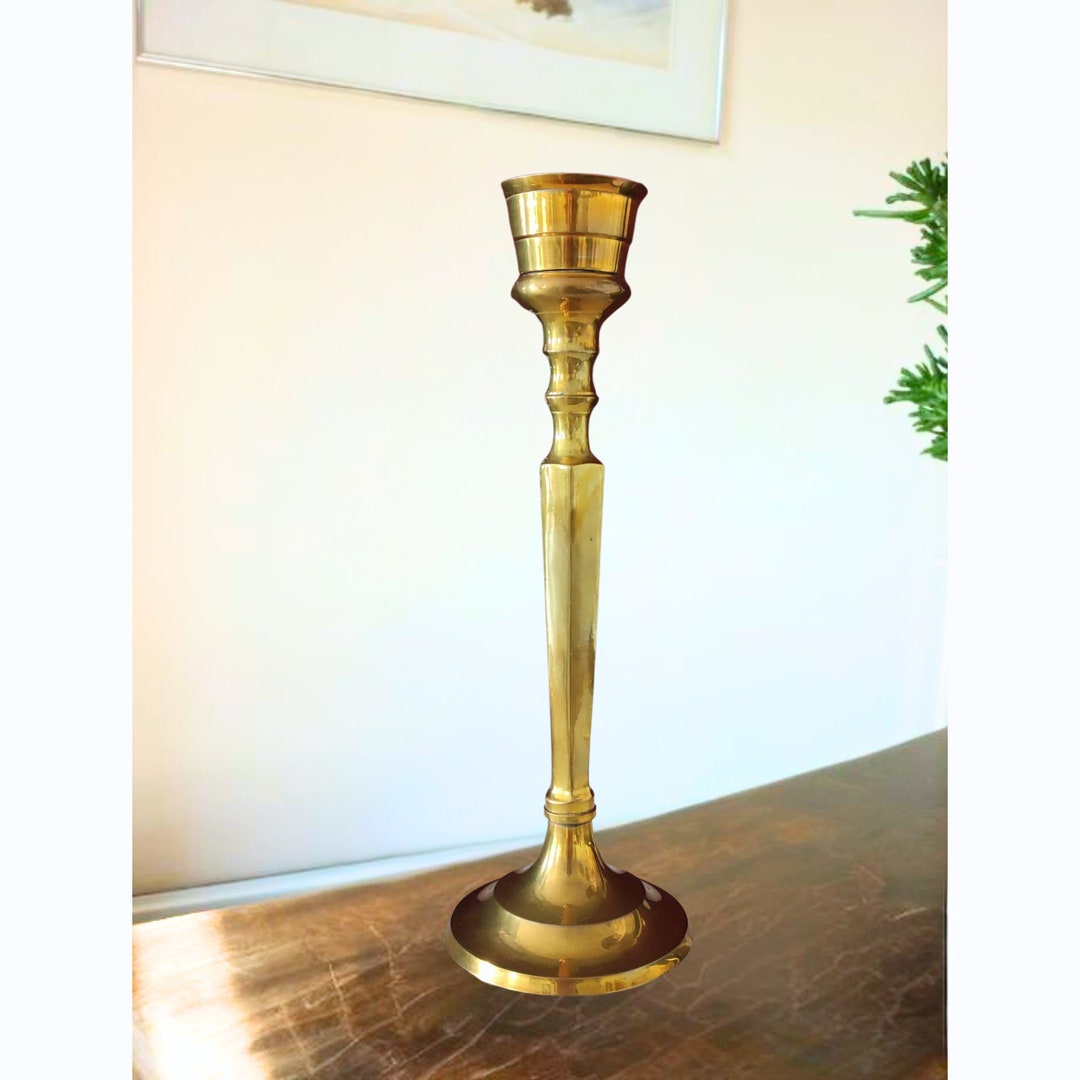 Altar Candlestick Large Heavy Church Candlestick Large Brass - Etsy