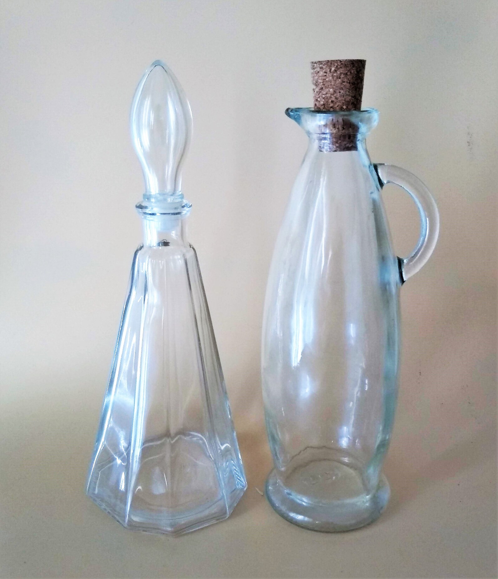Vintage Small Clear Glass Bottles Set Of 6 Glass Packaging Etsy