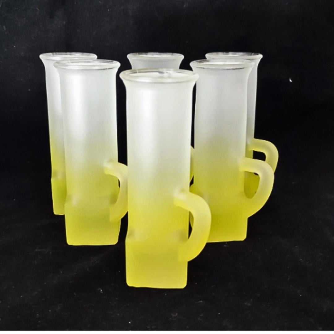 Limoncello Glasses in Opaque Glass, 5 Vintage Italian Serve Limoncello ...