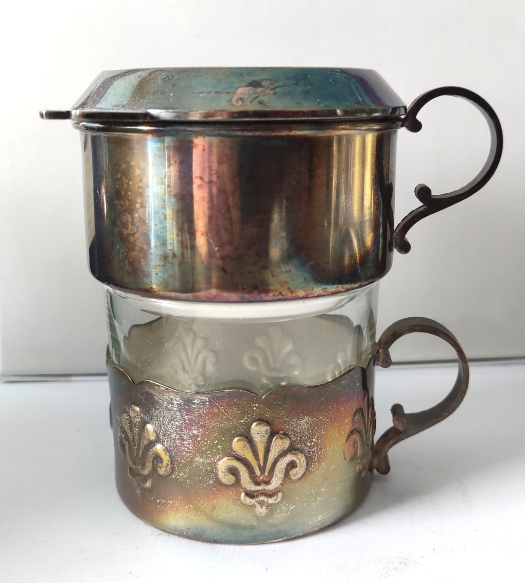 Drip Coffee Maker Single Cup Silver-plated, Drip O Lator French Press ...