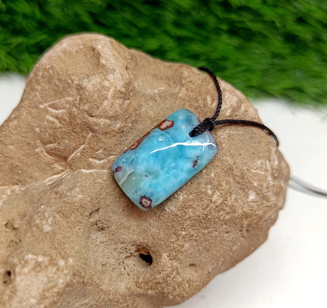 Authentic Larimar Necklace, Real Blue Larimar Necklace, Larimar Silver ...