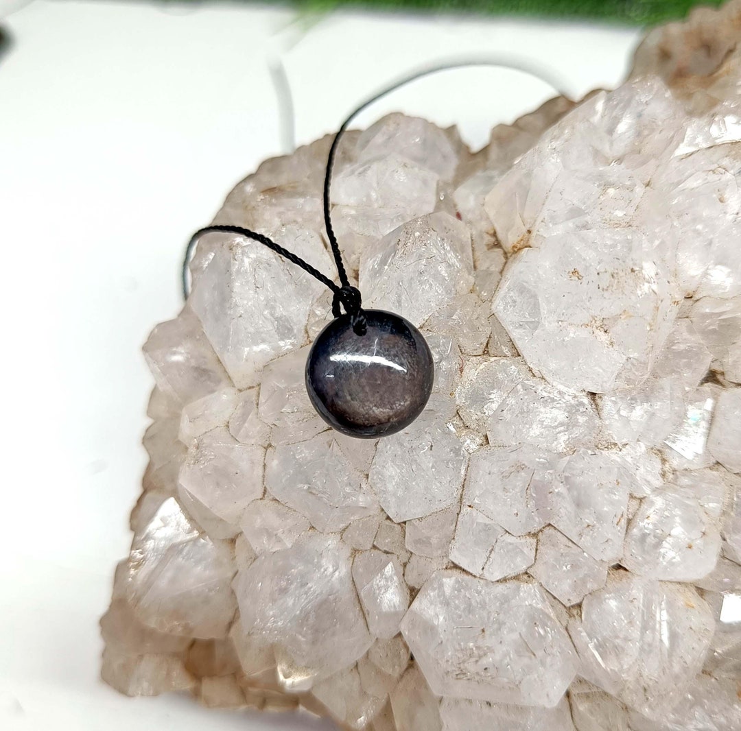 Genuine Star Ruby Crystal Necklace on Silk Cord, Birthstone Necklace ...