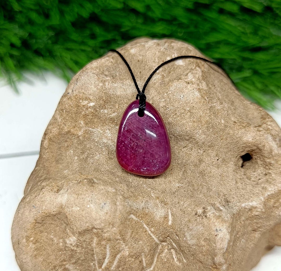 Natural Ruby Necklace, July Birthstone Necklace, Ruby Stone Jewelry ...