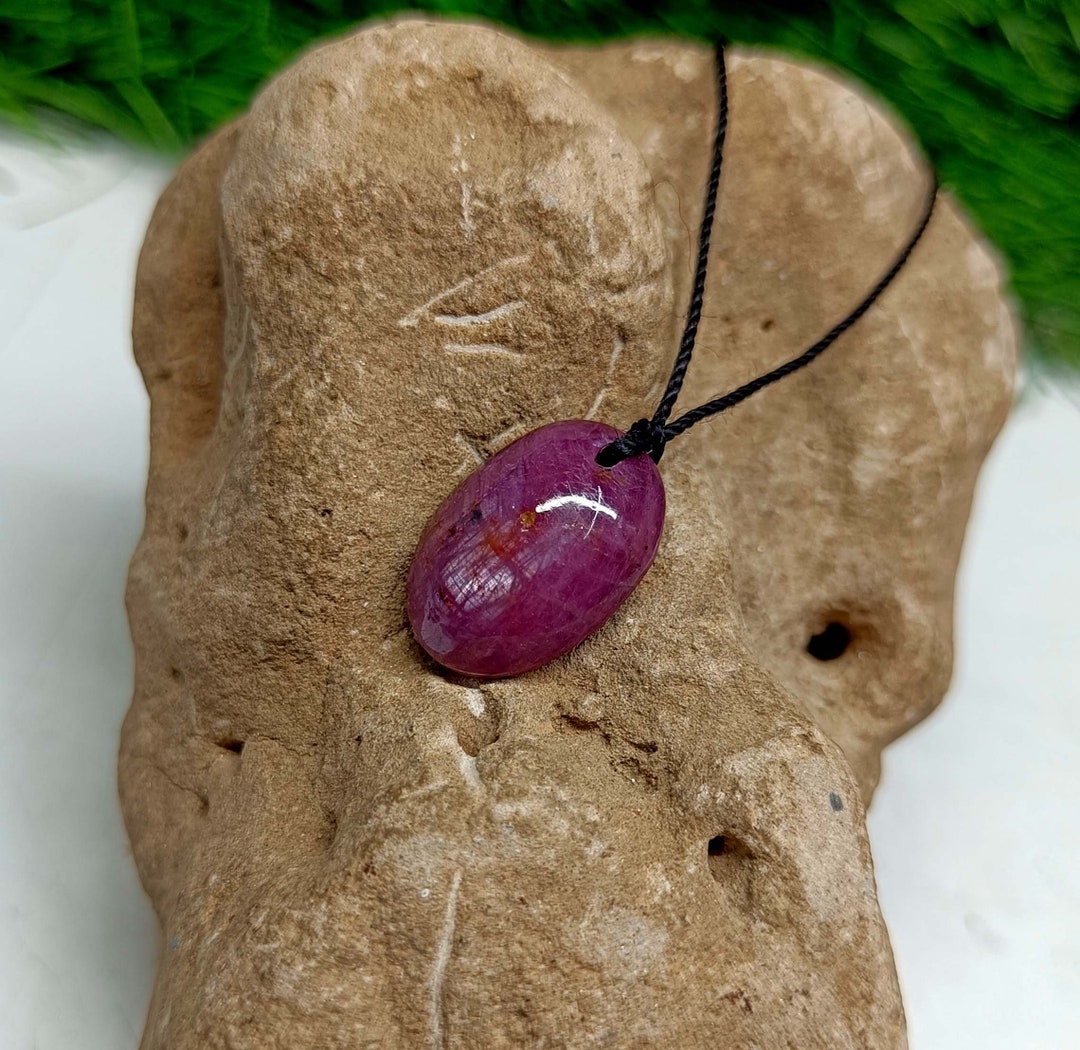 Ruby Necklace, Precious Gemstone Necklace, Ruby Crystal Necklace, July ...