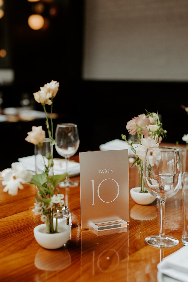 Minimalist Frosted Acrylic Table Setting Numbers 5x7 for - Etsy
