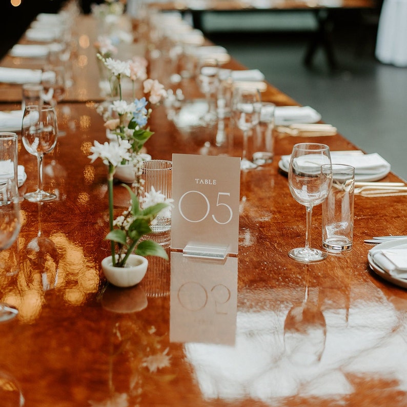 Minimalist Frosted Acrylic Table Setting Numbers 5x7 for - Etsy