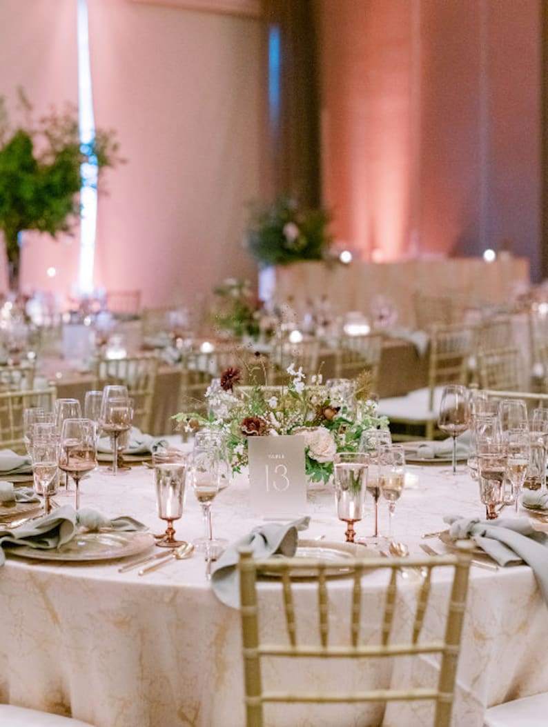 Minimalist Frosted Acrylic Table Setting Numbers 5x7 for - Etsy