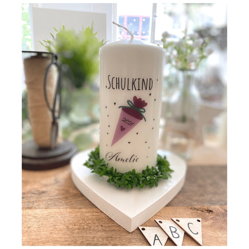 Kerze einschulung - Etsy.de
