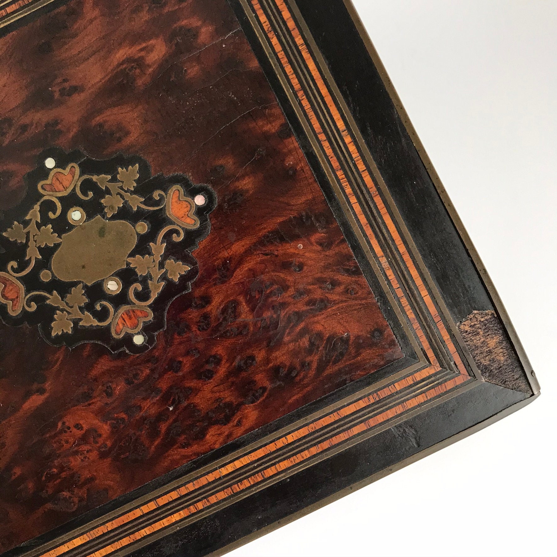 Beautiful Antique French Napoleon III Jewelry Box in Marquetry - Etsy