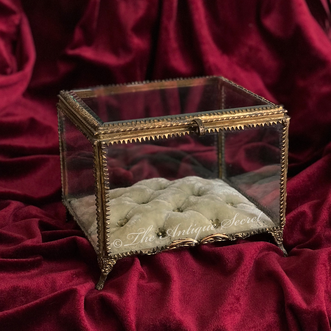 French 19th Century Antique Jewelry Reliquary Box , Bridal Casket in ...