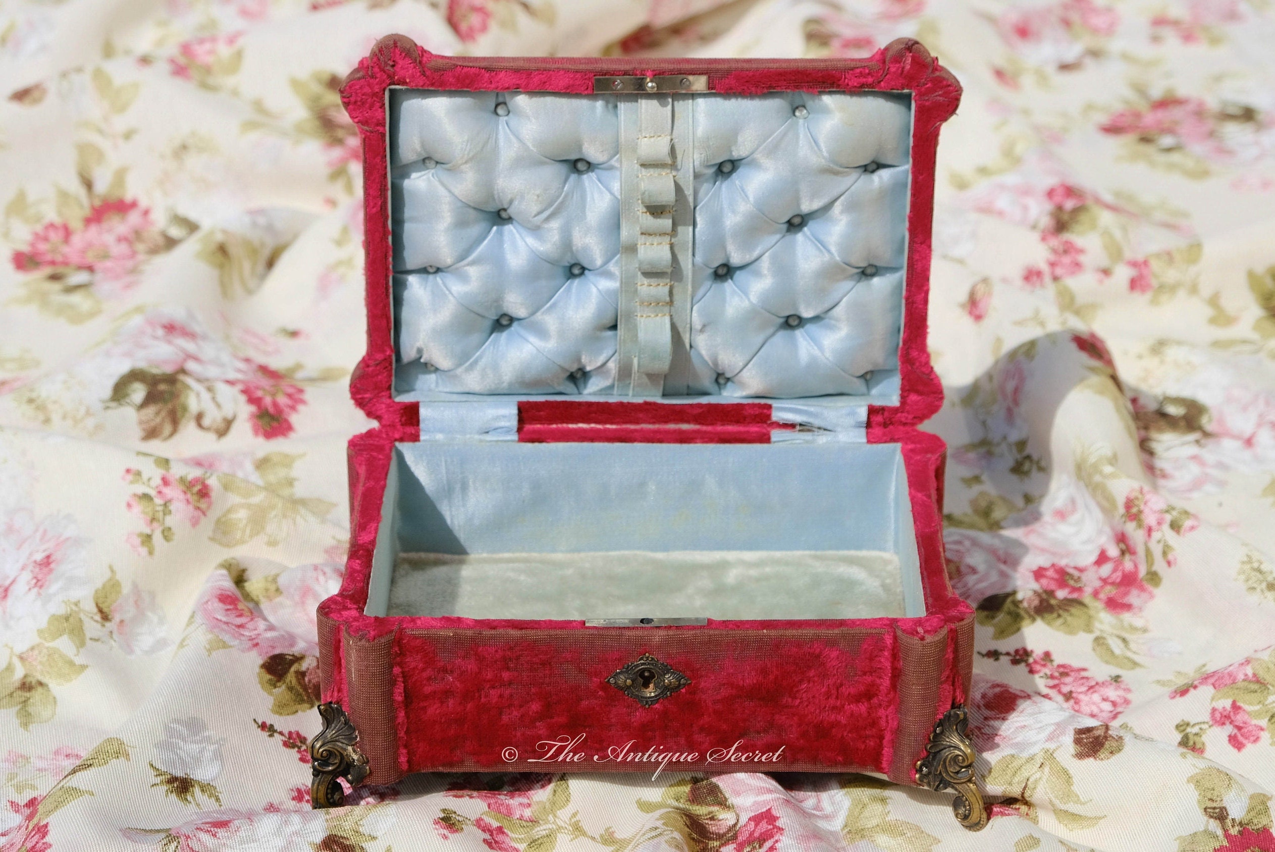 Stunning and Rare Antique 19th Century Victorian Jewelry Sewing Box in ...