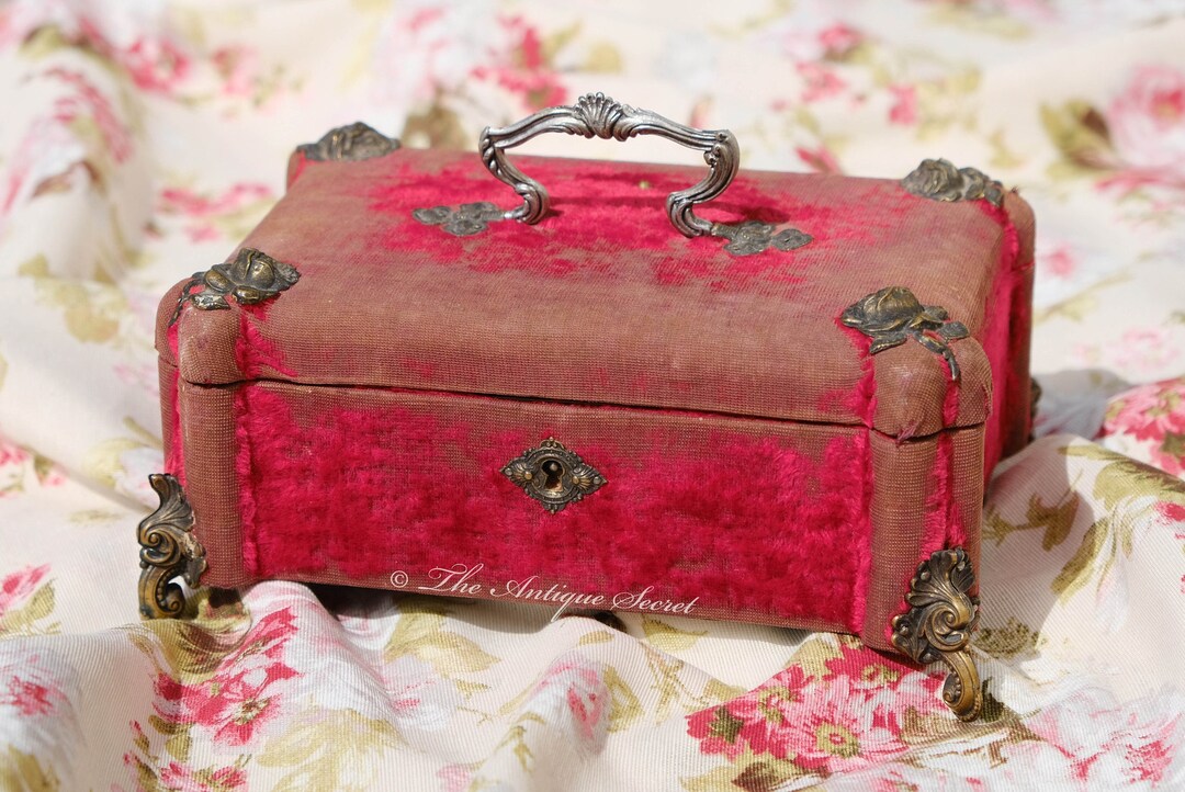 Stunning and Rare Antique 19th Century Victorian Jewelry Sewing Box in ...