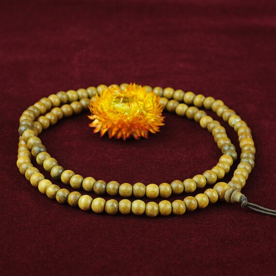Mala Teak Beads 6.5mm Buddhist Prayer Chain 108 Buddhism - Etsy