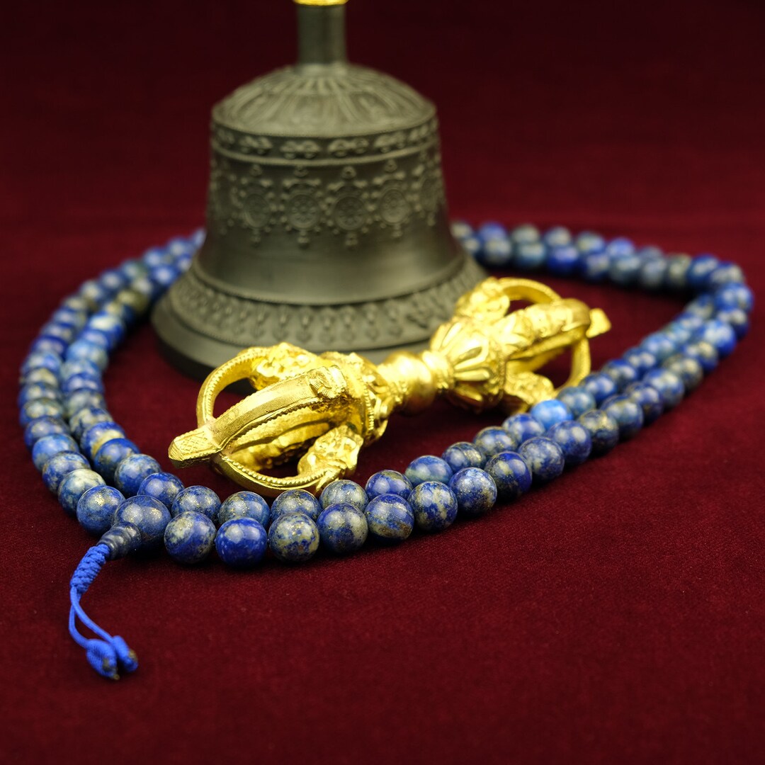 Large Lapis Lazuli Beautiful Mala Blue Necklace Blue Lapis Lazuli P09 ...