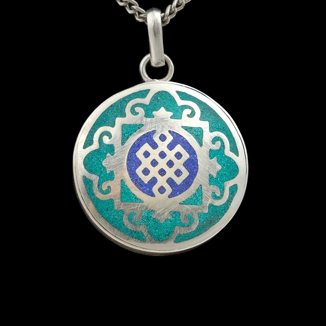 Handmade Buddhist Amulet With the Infinite Knot and a Mandala From ...