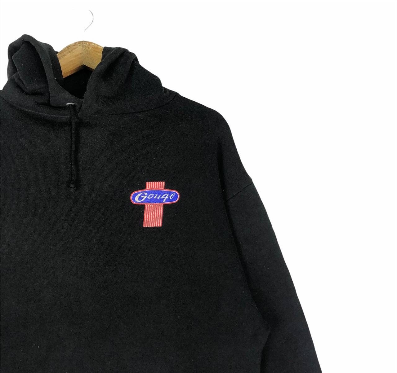 Vintage 90s GOUGE Sweatshirt Hoodie Skate Crewneck Black Colour ...