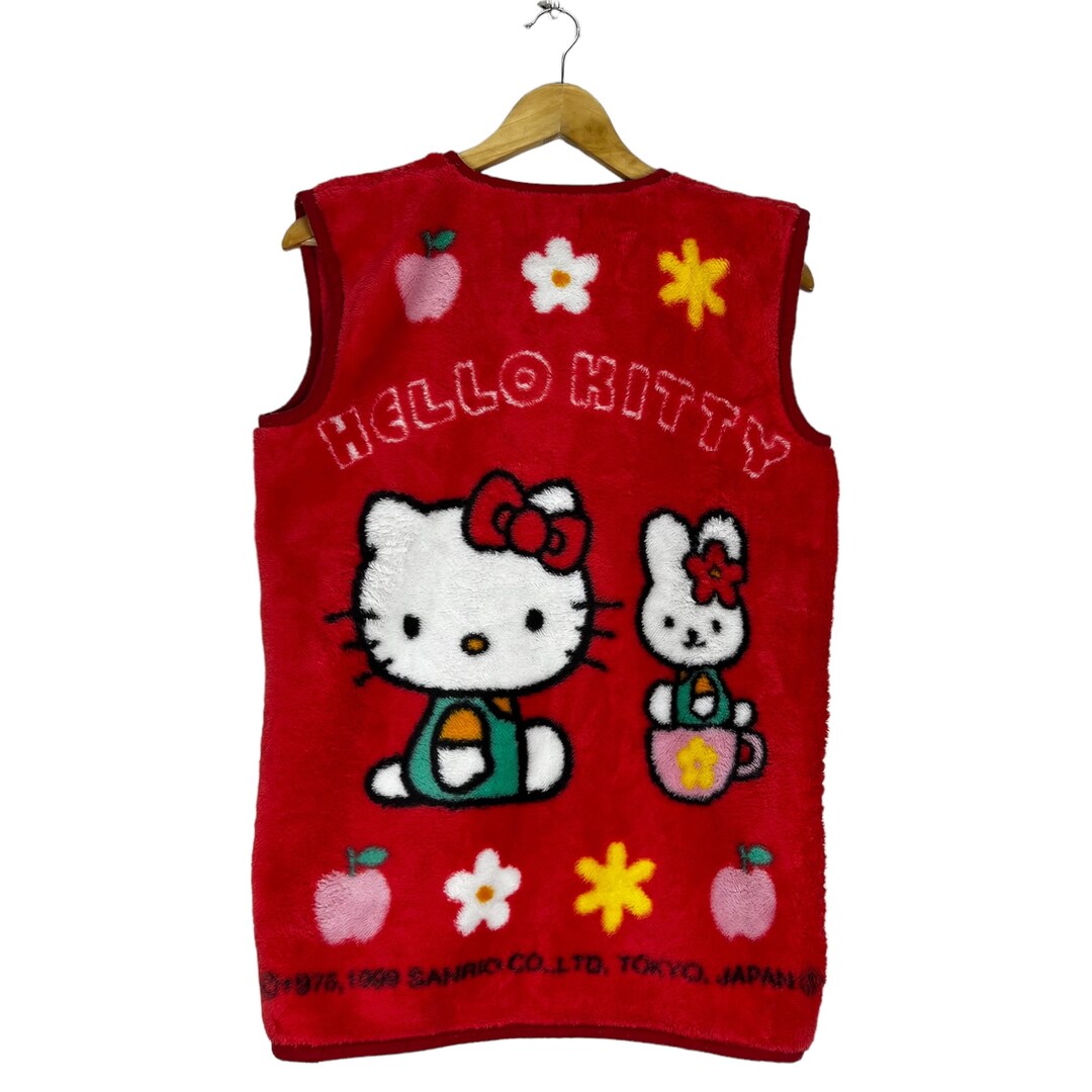 Vintage Hello Kitty Fleece Vest Full Zipper - Etsy