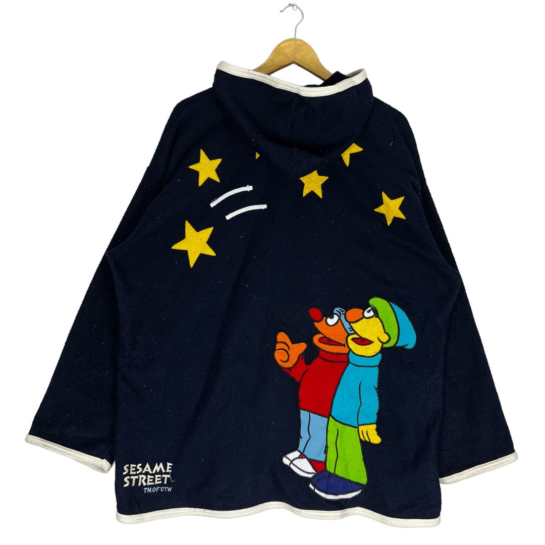 Sesame Street Cartoon Fleece Button Jacket - Etsy