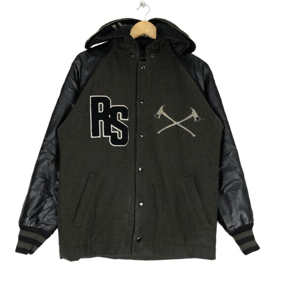 Rescue Squad Varsity Jacket Button Down Black Colour Medium - Etsy