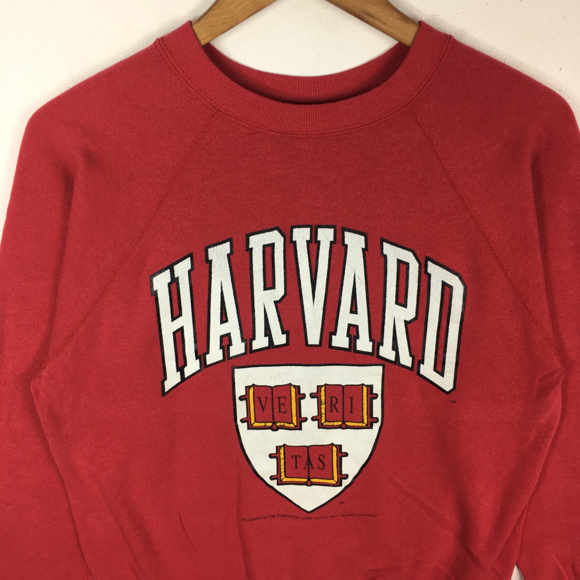 Vintage 90s Harvard University Sweatshirt: Big Logo Red Pullover - Etsy