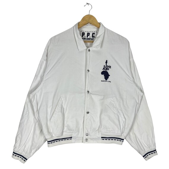Vintage PPC LIVE AID save life varsity bombet jacket - Gem