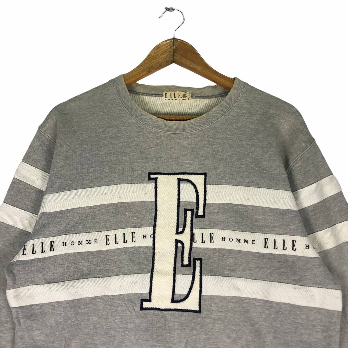 ELLE Paris Sweatshirt Elle Big Logo Spellout Crewneck Elle Paris ...