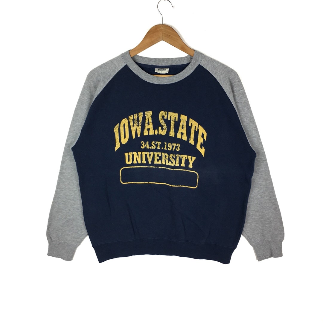 Vintage IOWA STATE University Crewneck Sweatshirt Big Logo Pullover ...