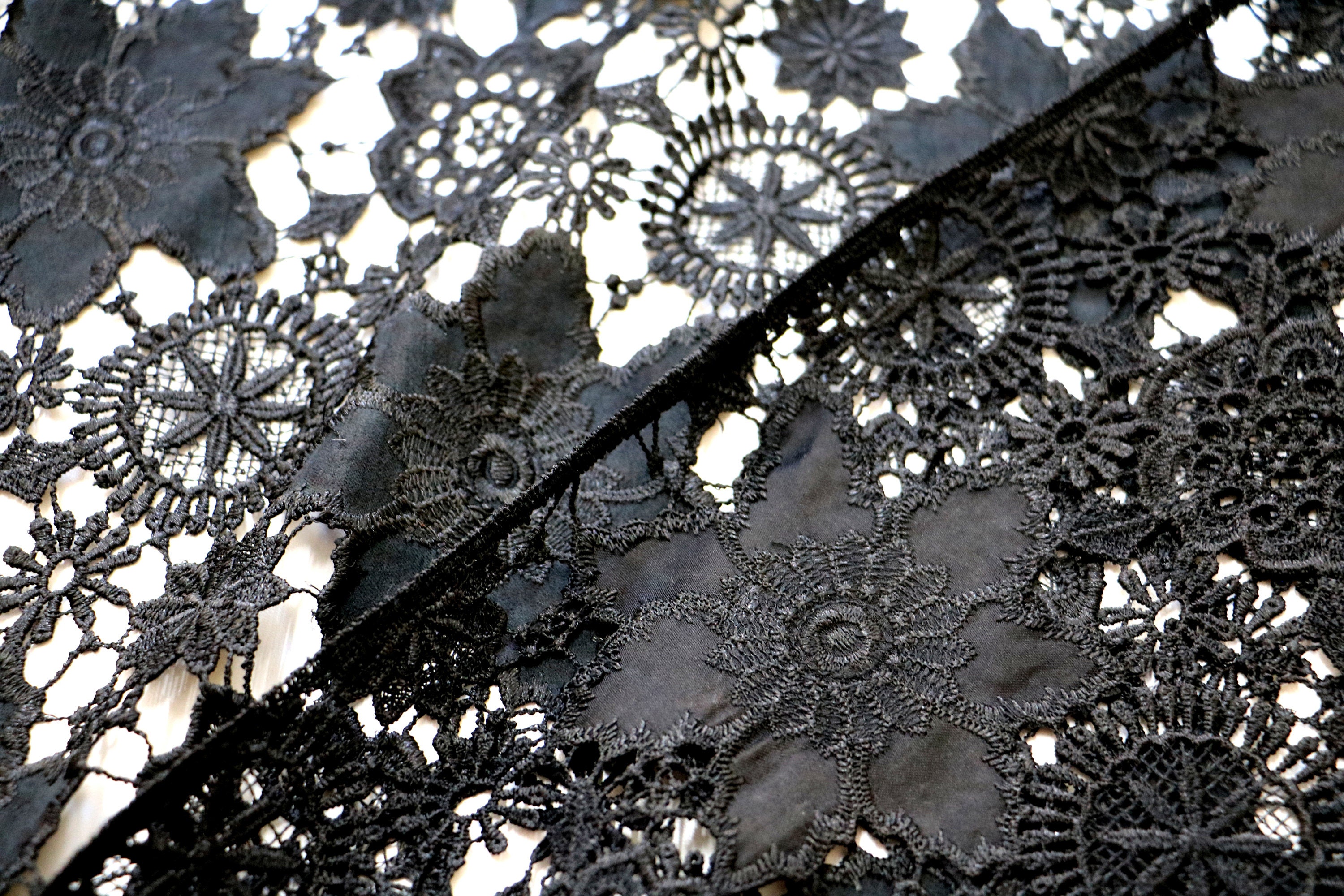 Abend Stoff Spitze Spitzenstoff Lochstickerei Macrame Beidseitig - Etsy.de